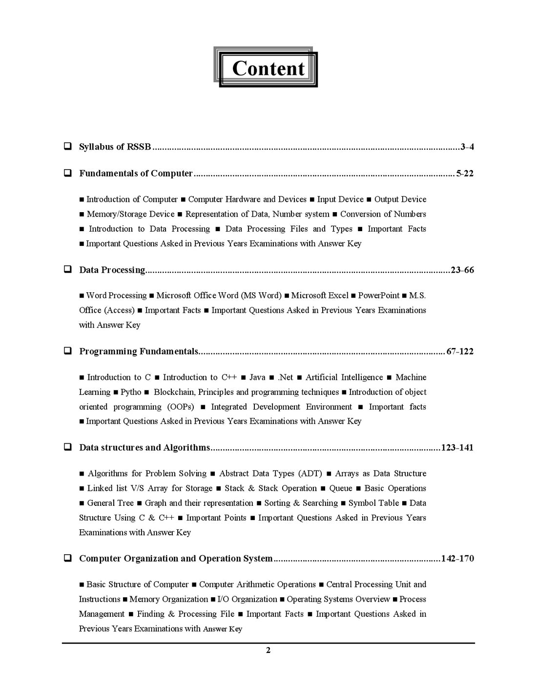 RSSB Basic & Senior Computer Instructor Study Material Question Bank ...