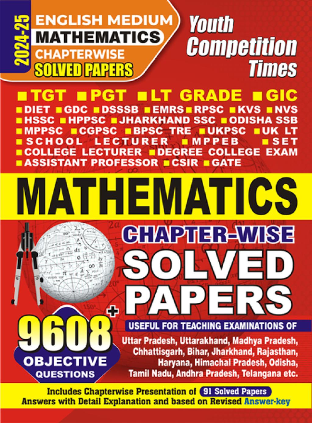 Mathematics Chapter-wise Solved Papers English Medium (2024-25) – YCT ...