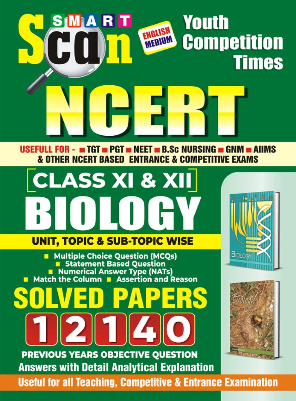 Smart Scan NCERT Biology Class XI & XII English Medium 12140 Solved Pa ...