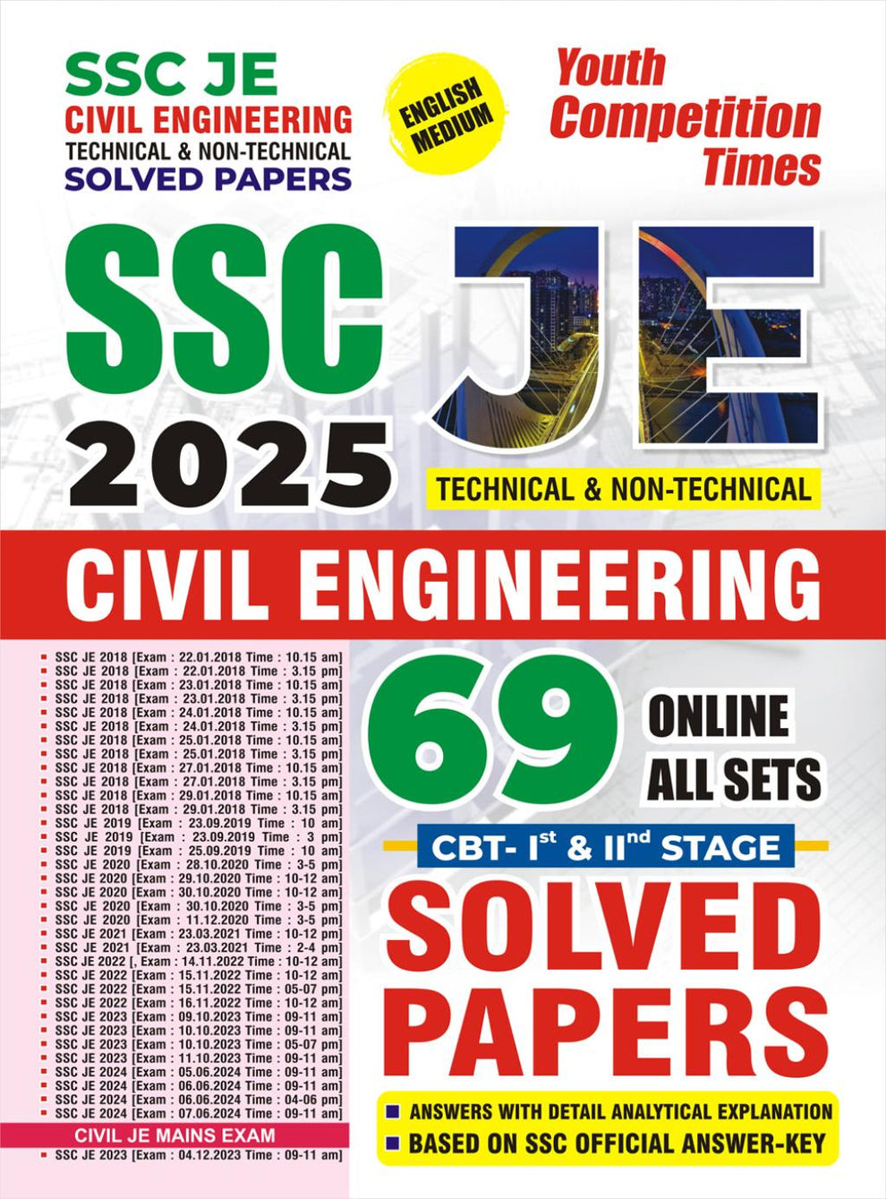 SSC JE Civil Engineering Technical & Non-Technical Solved Papers 69 On ...