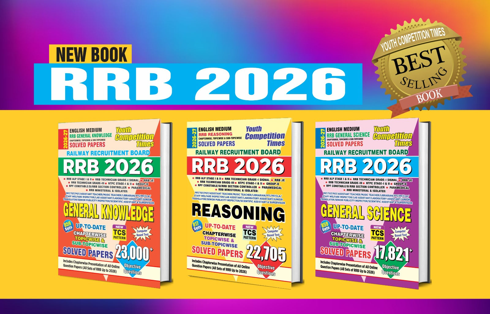 RRB (GENERAL KNOWLEDGE+REASONING+GENERAL SCIENCE) ENGLISH MEDIUM COMBO ...
